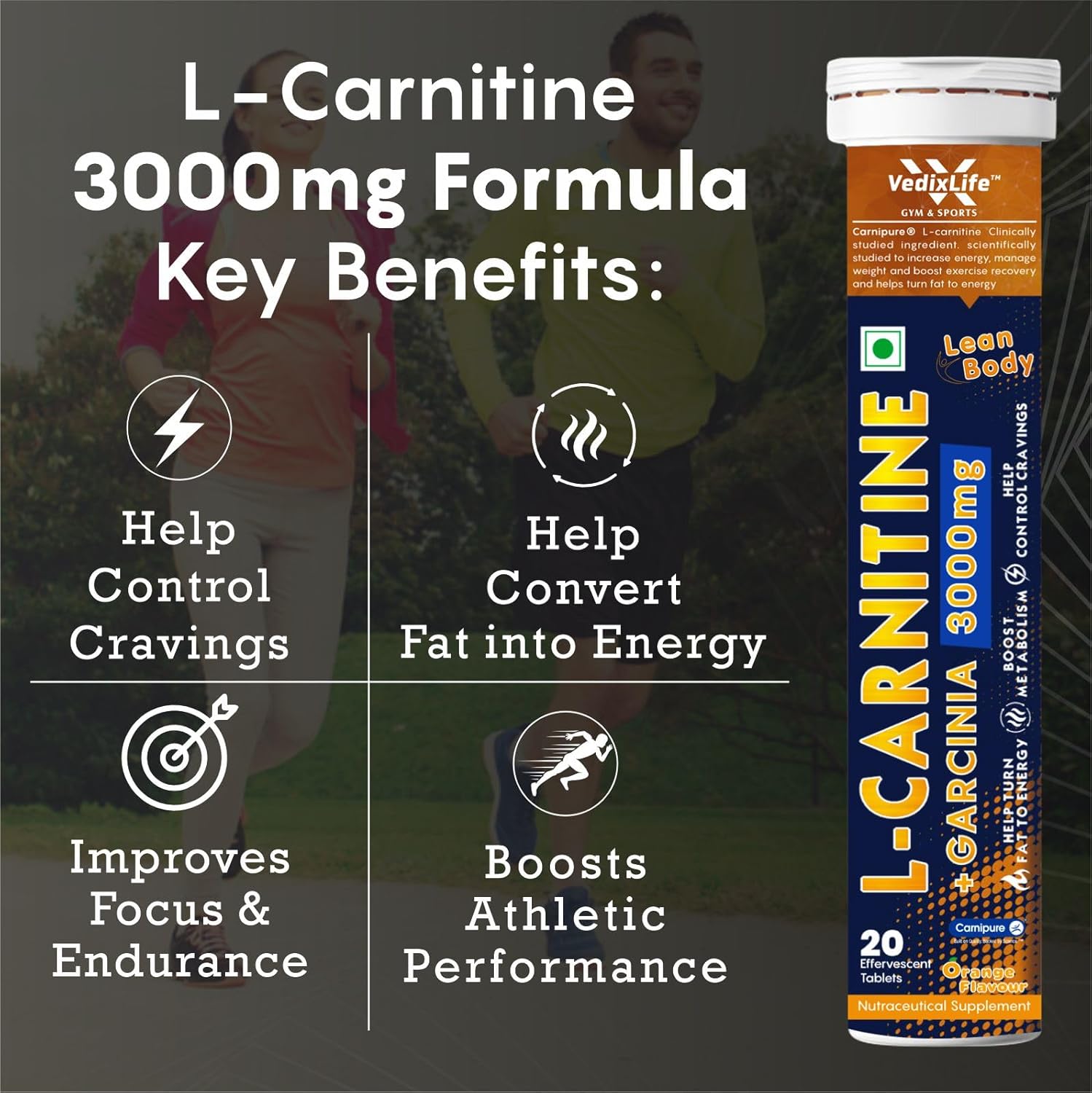 L Carnitine 3000mg Effervescent Tablets – Vedix Life